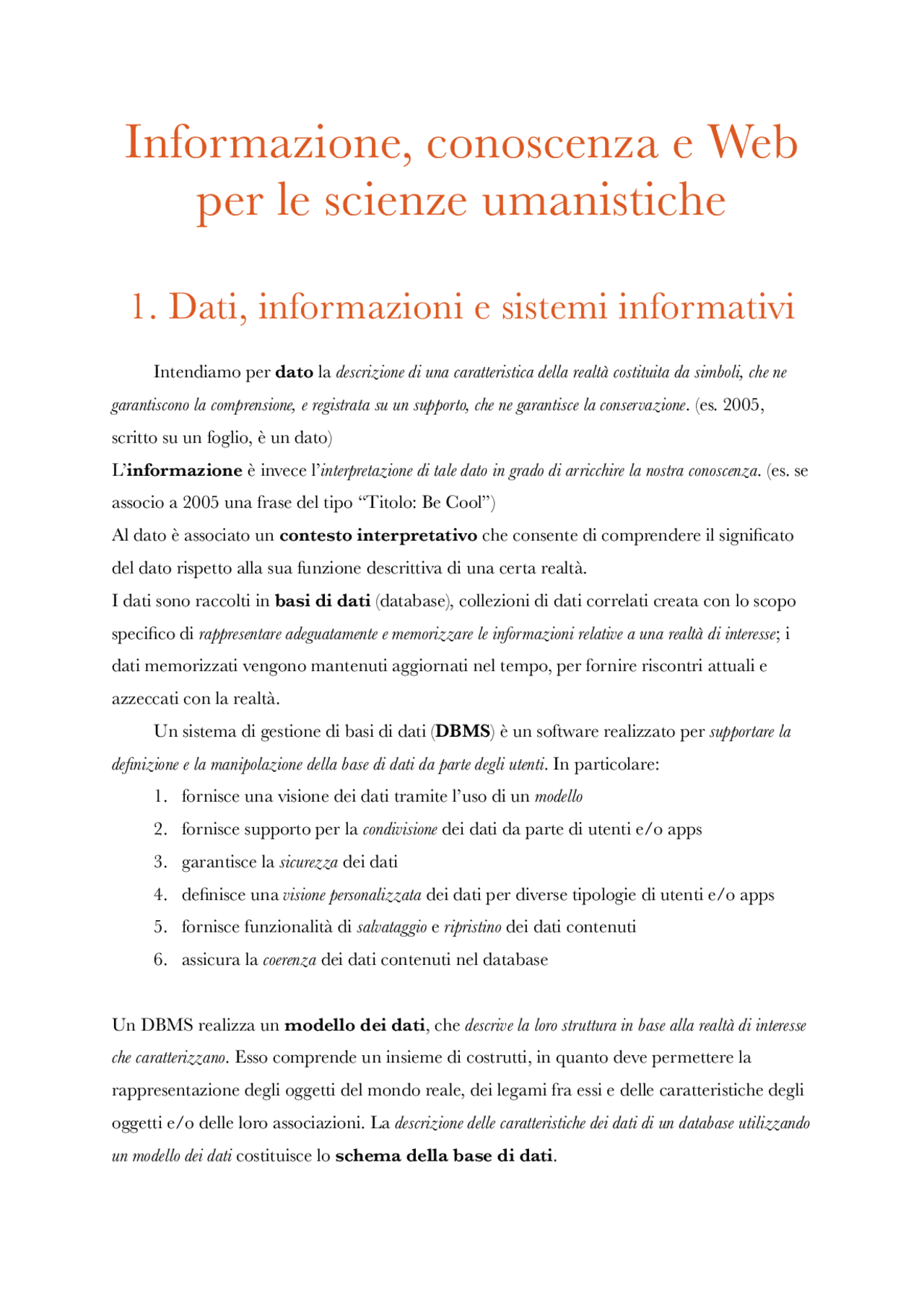 Informazione Conoscenza E Web Per Le Scienze Umanistiche S Castano A