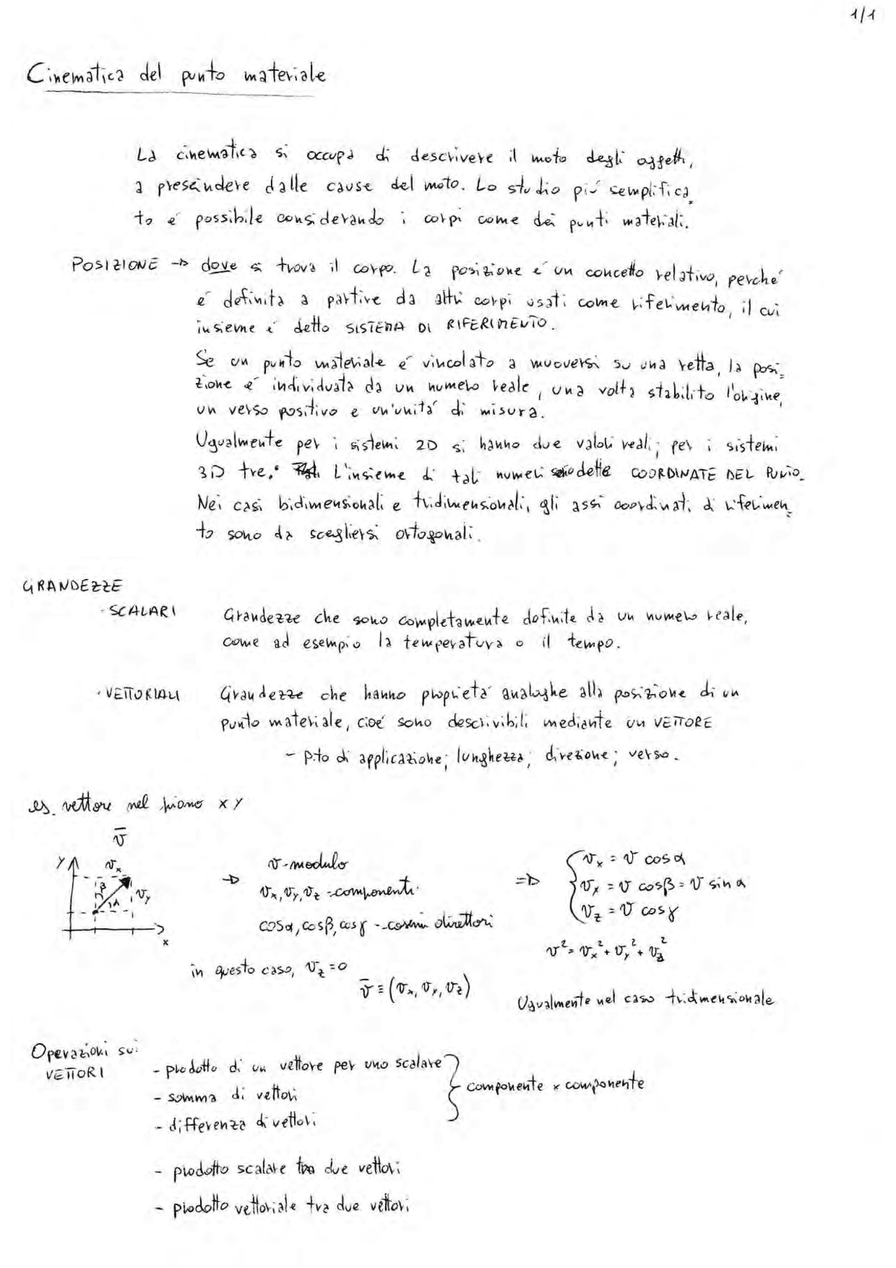 Appunti Completi Di Fisica 1 Docsity