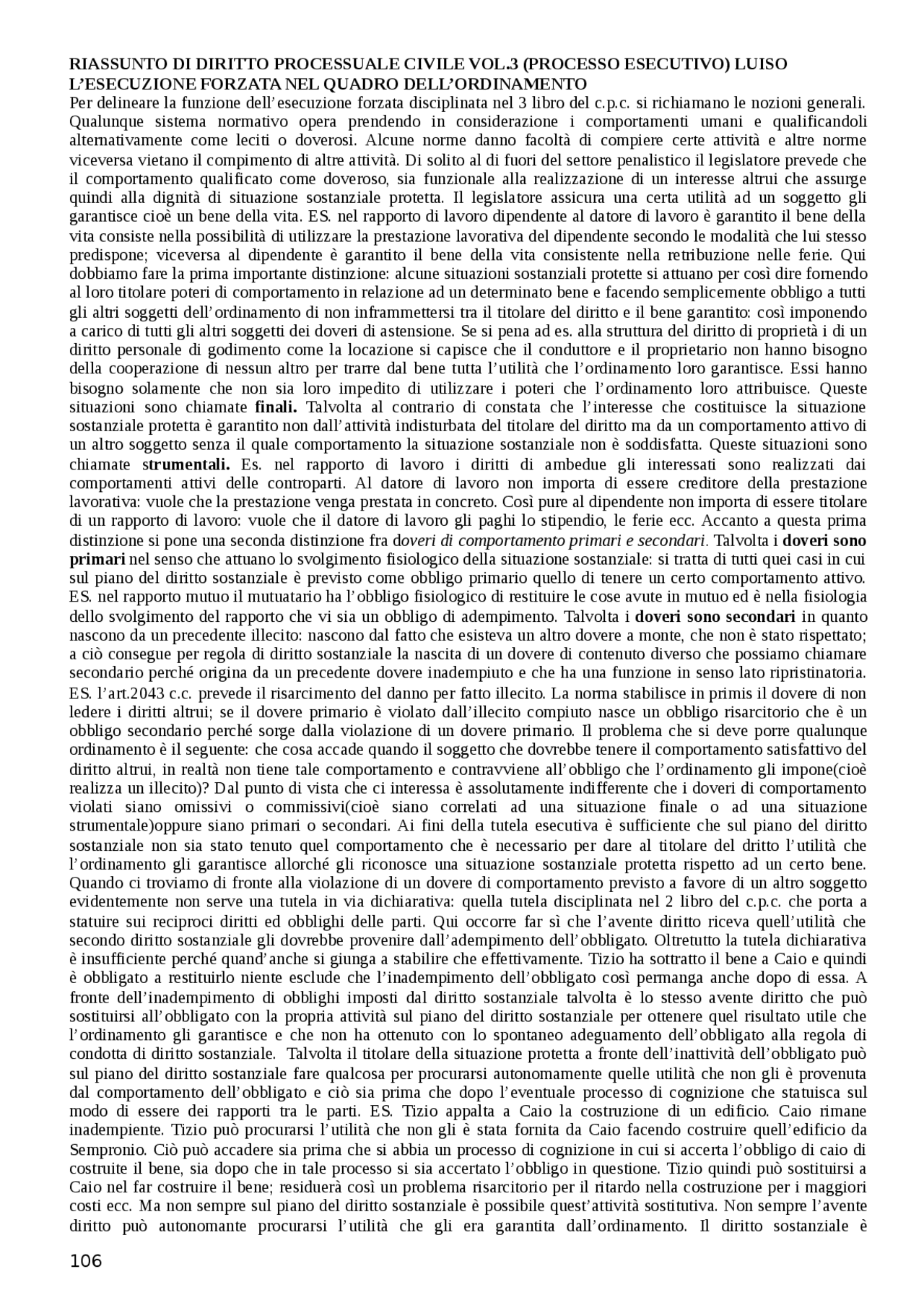 Riassunto Di Diritto Processuale Civile Vol3 Docsity