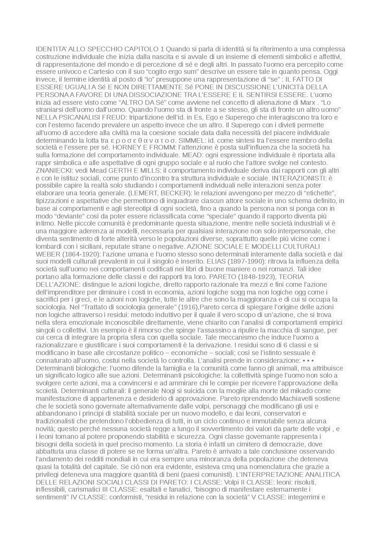 Identita Allo Specchio Destra E Sinistra In Italia Docsity