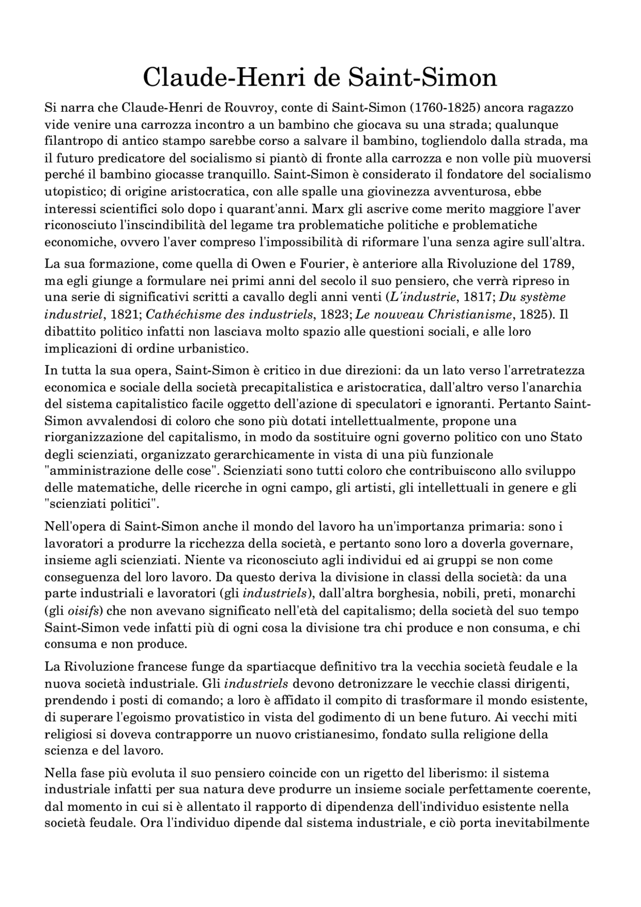 Pedagogia Saint Simon Docsity
