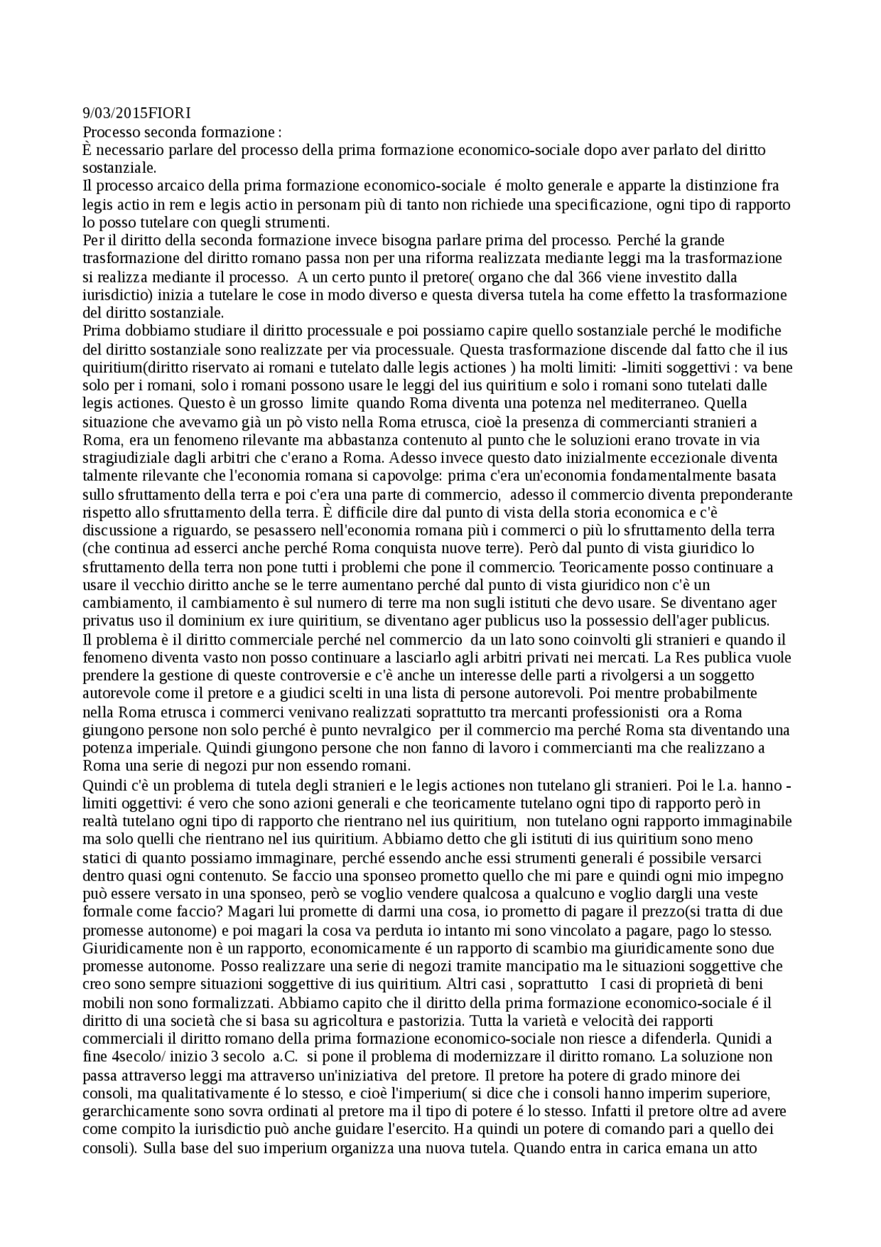 Processo Formulare Docsity