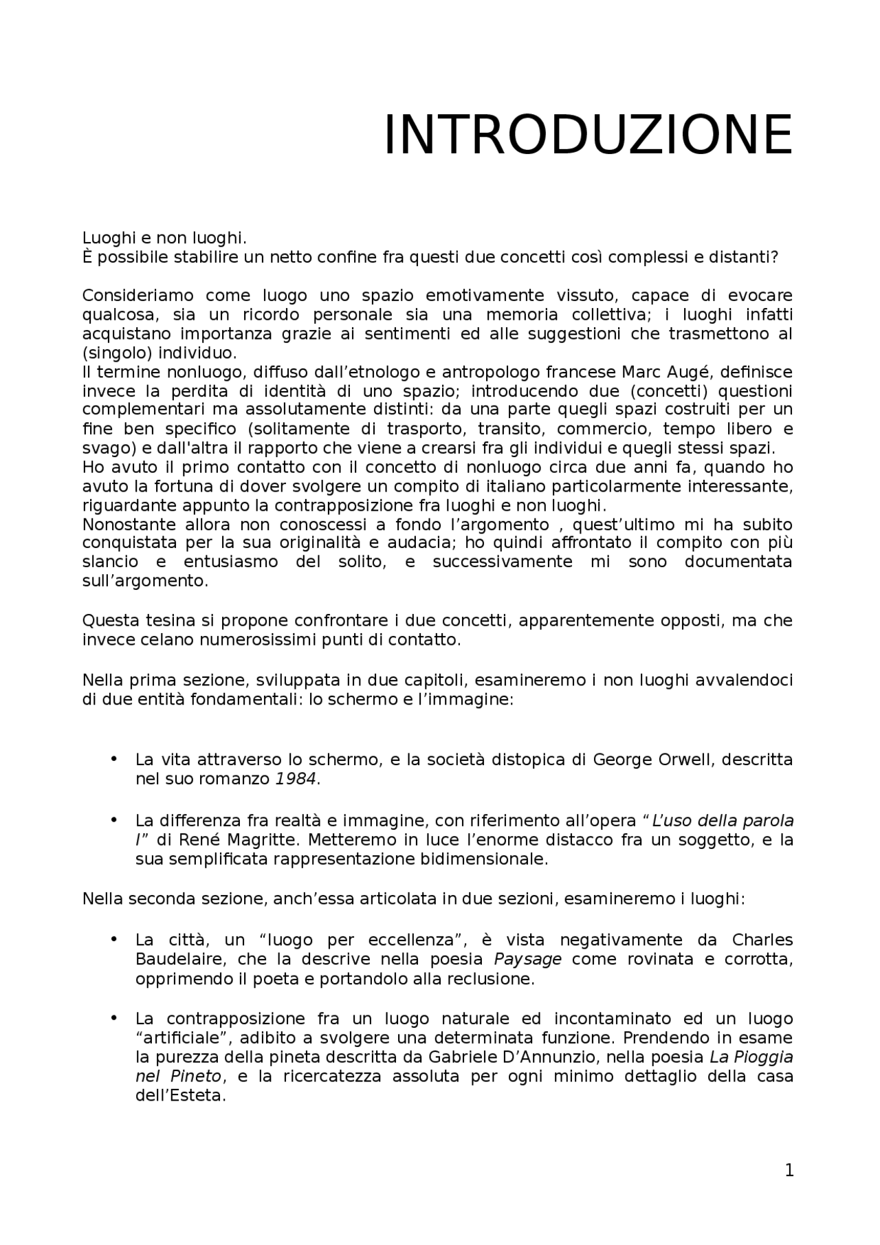 Luoghi E Non Luoghi Docsity