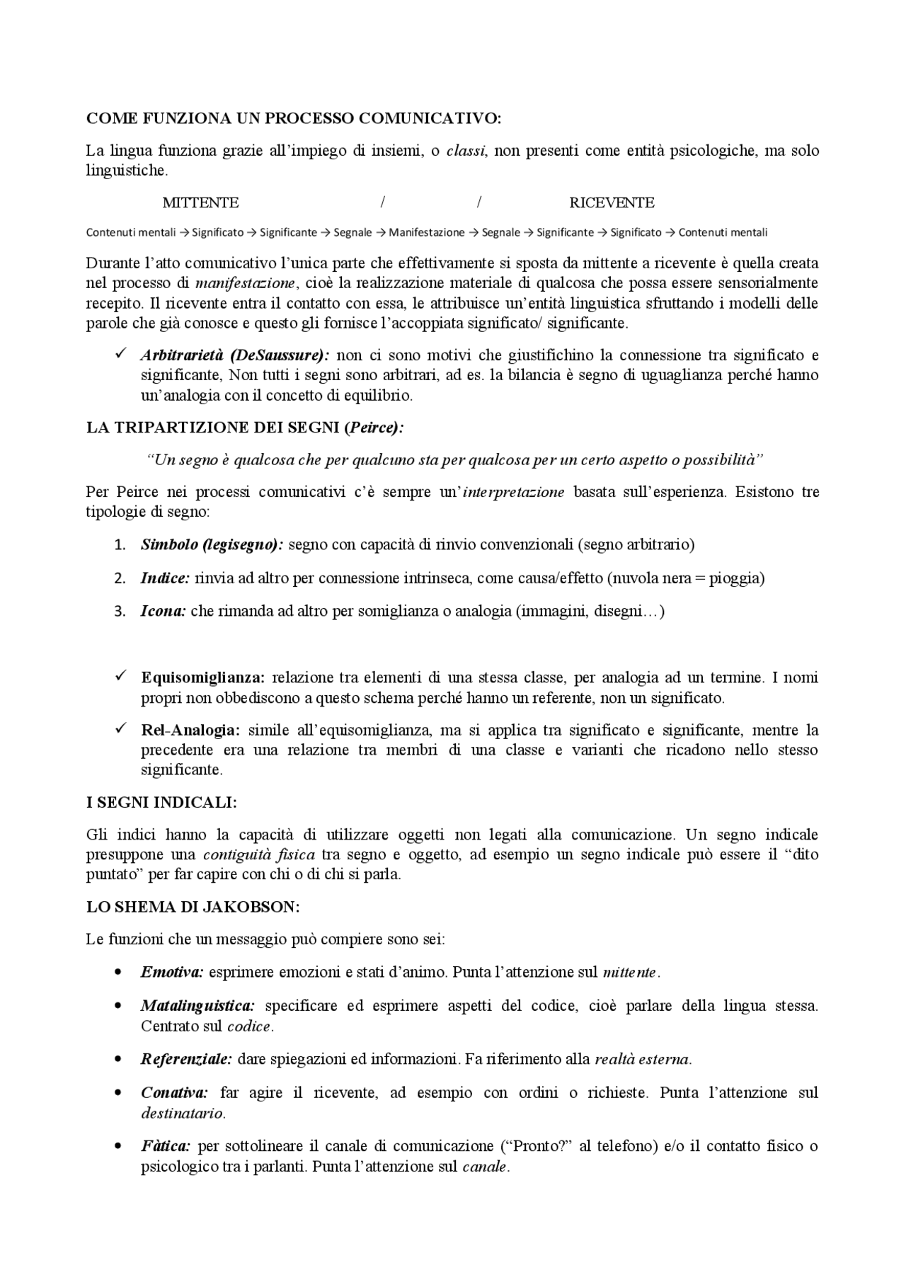 Appunti Di Semiotica A Prof Ferraro Docsity