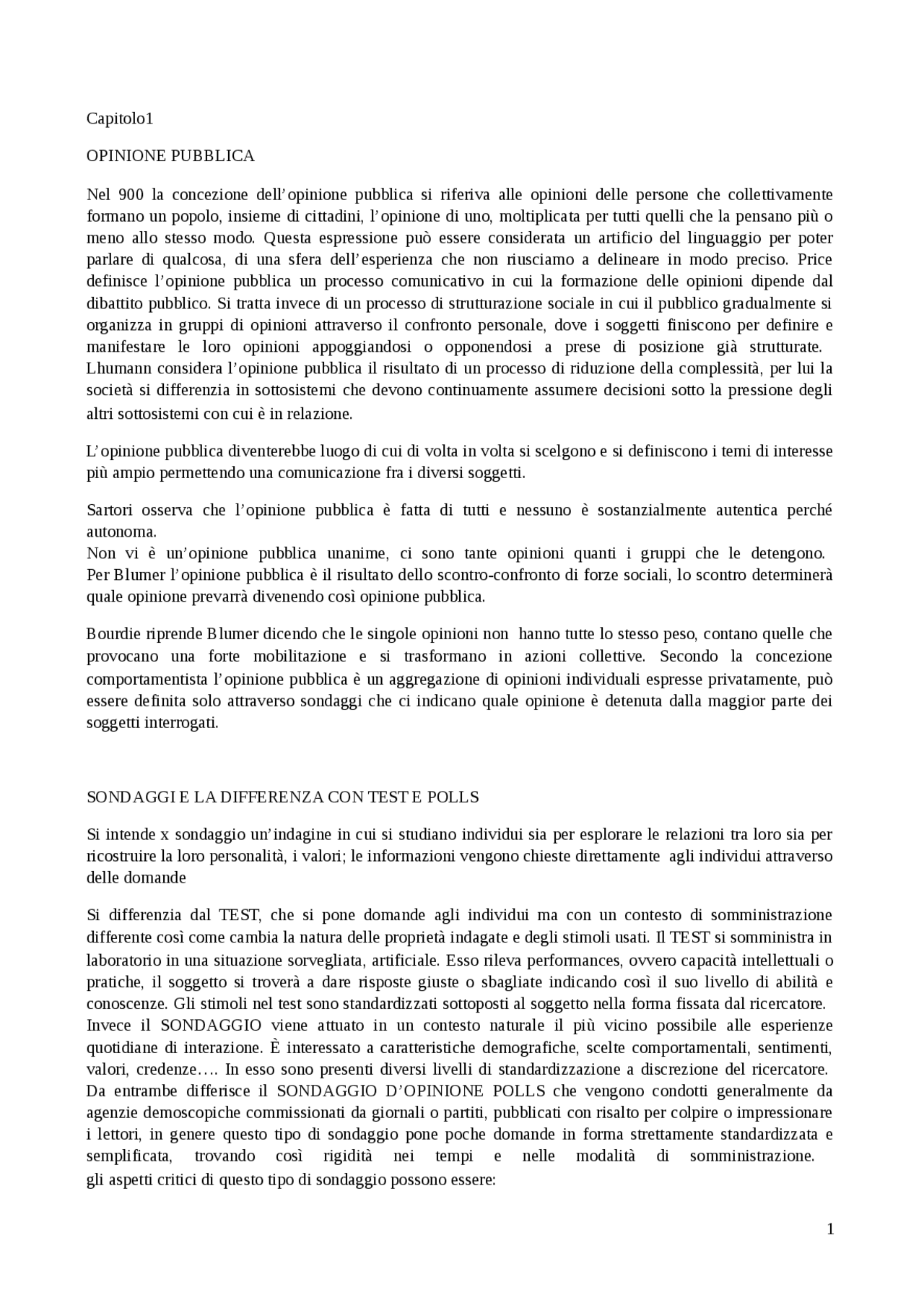 Sondaggi E Interviste Pitrone Docsity