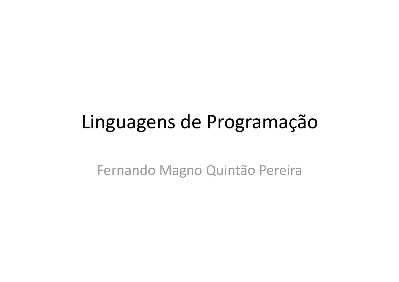 Linguagem De Programação Docsity