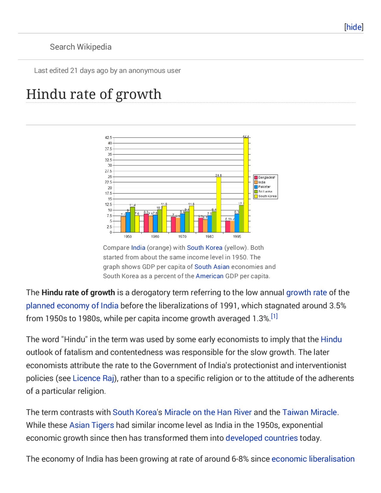 Hindu rate of growth wikipedia, the free encyclopedia - Docsity