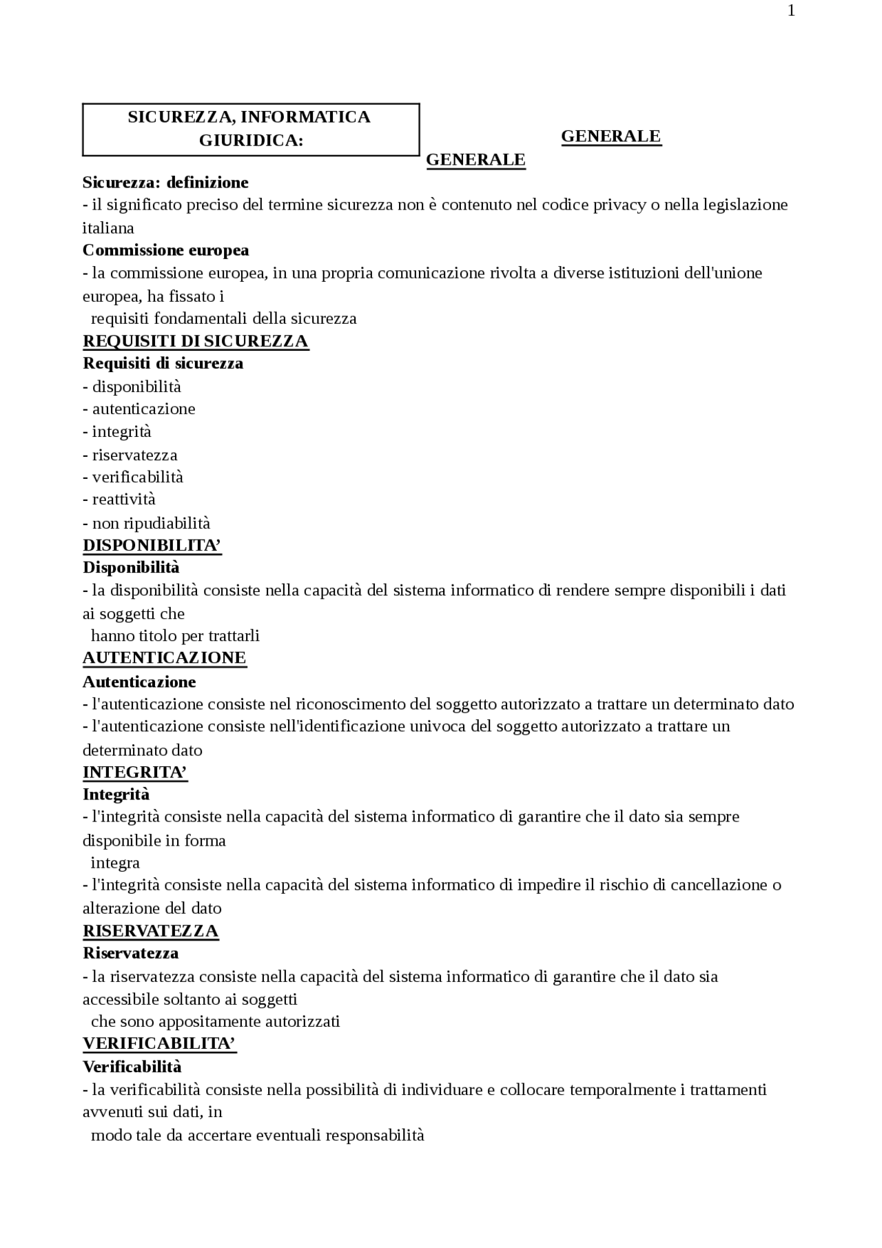 Sicurezza Nei Sistemi Informatici Docsity