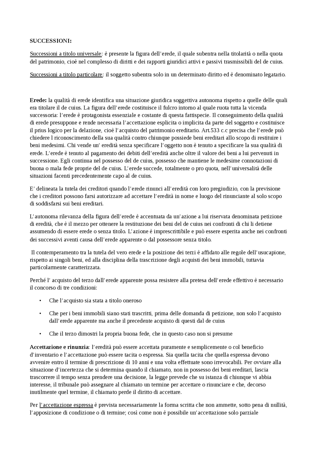 Schemi Sulle Successioni Schemi E Mappe Concettuali Di Diritto Civile