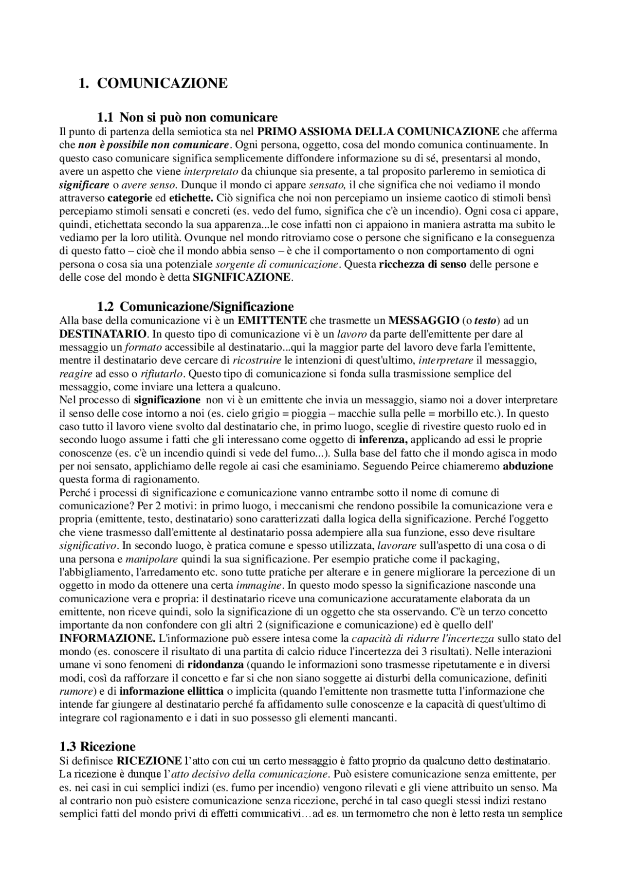 Riassunto Manuale Di Semiotica Ugo Volli Docsity