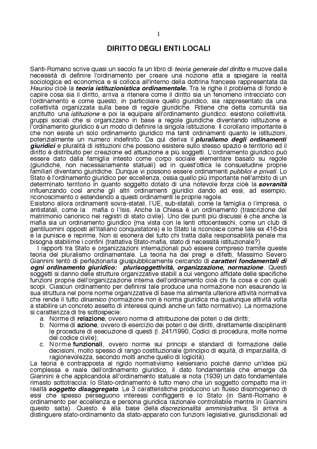 Appunti Di Diritto Degli Enti Locali Docsity