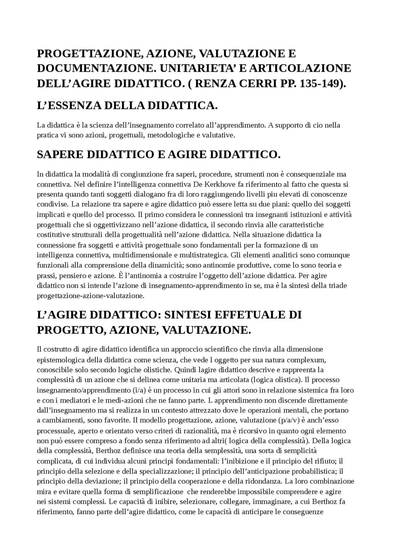 Appunti Sulla Progettazione Docsity