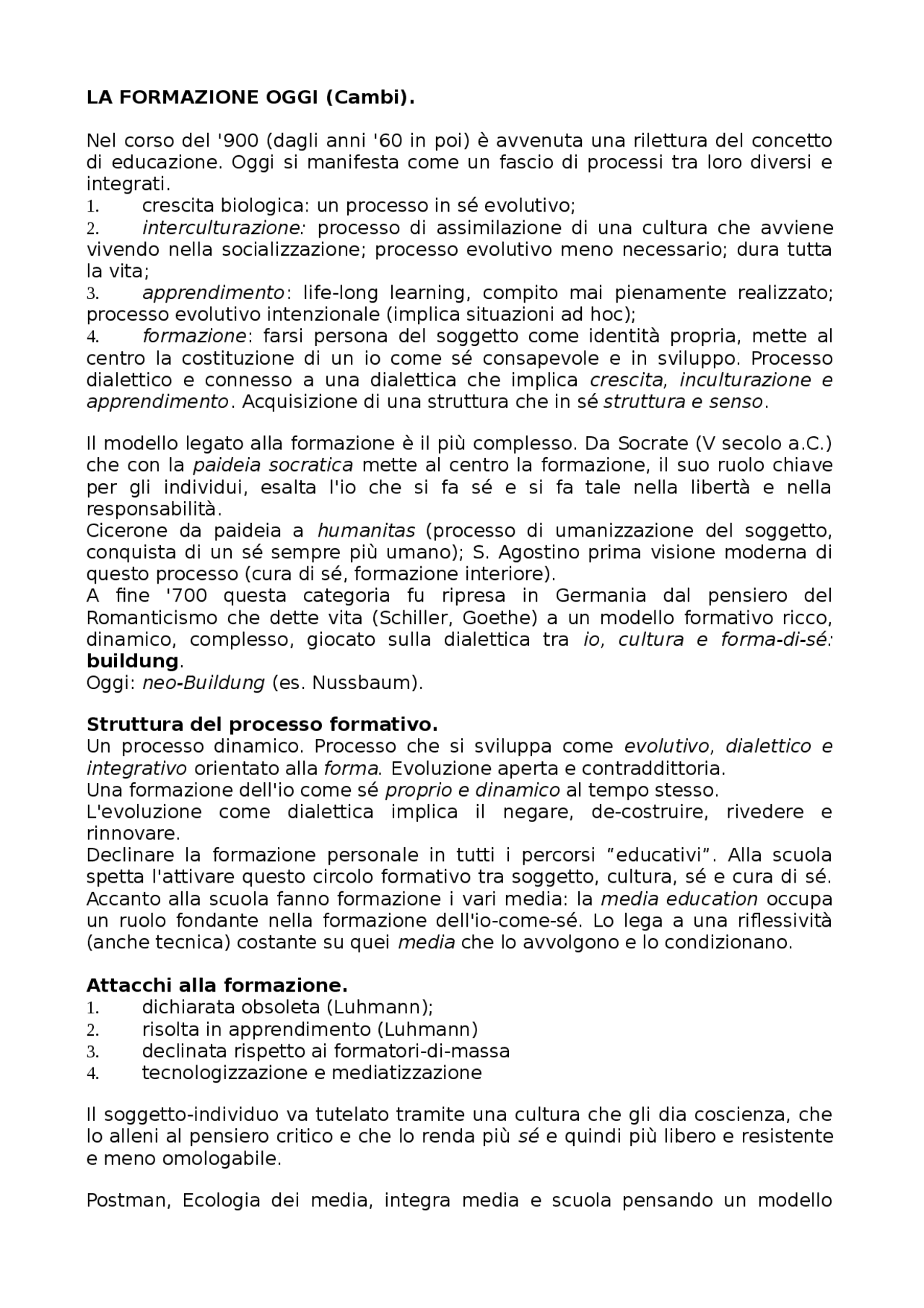 Comunicazione Formativa Docsity
