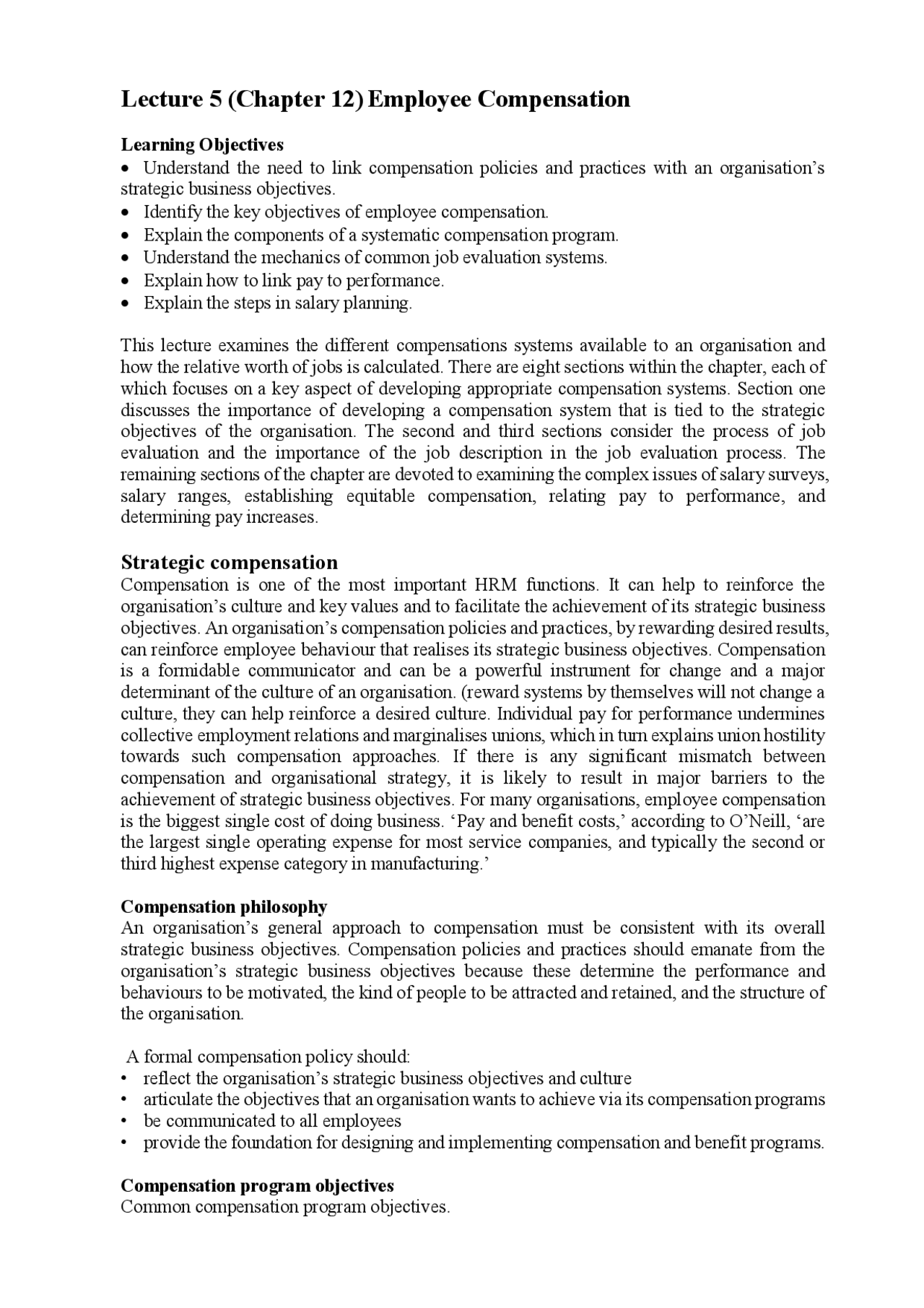 Chapter 12 notes - Docsity