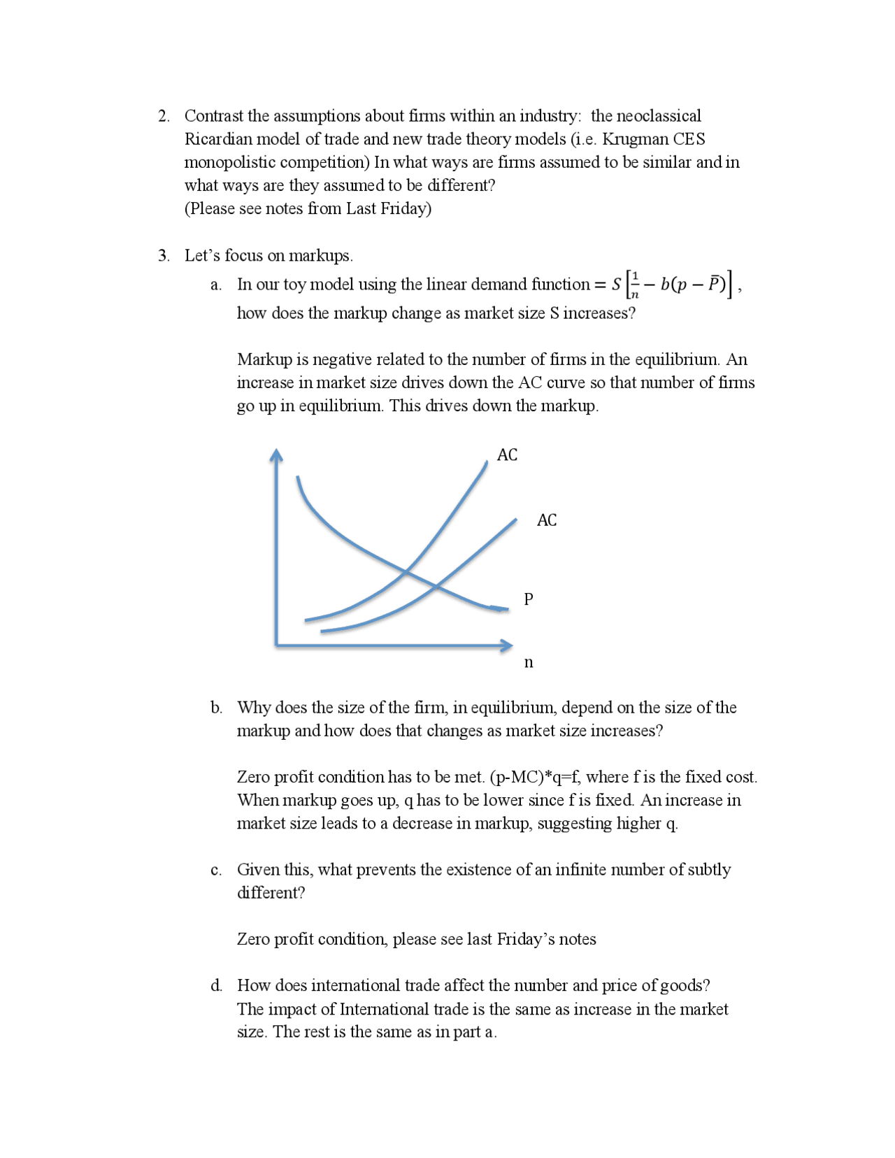 Homework 3 with Answers - International Trade | ECON 37000 - Docsity