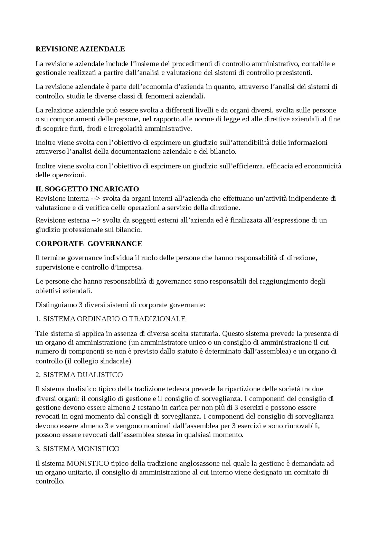 Revisione Aziendale Docsity