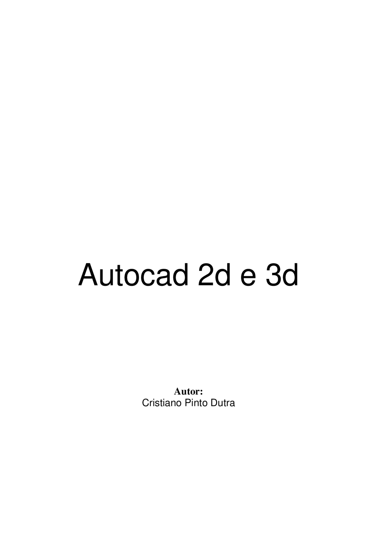 Autocad 2d E 3d Docsity