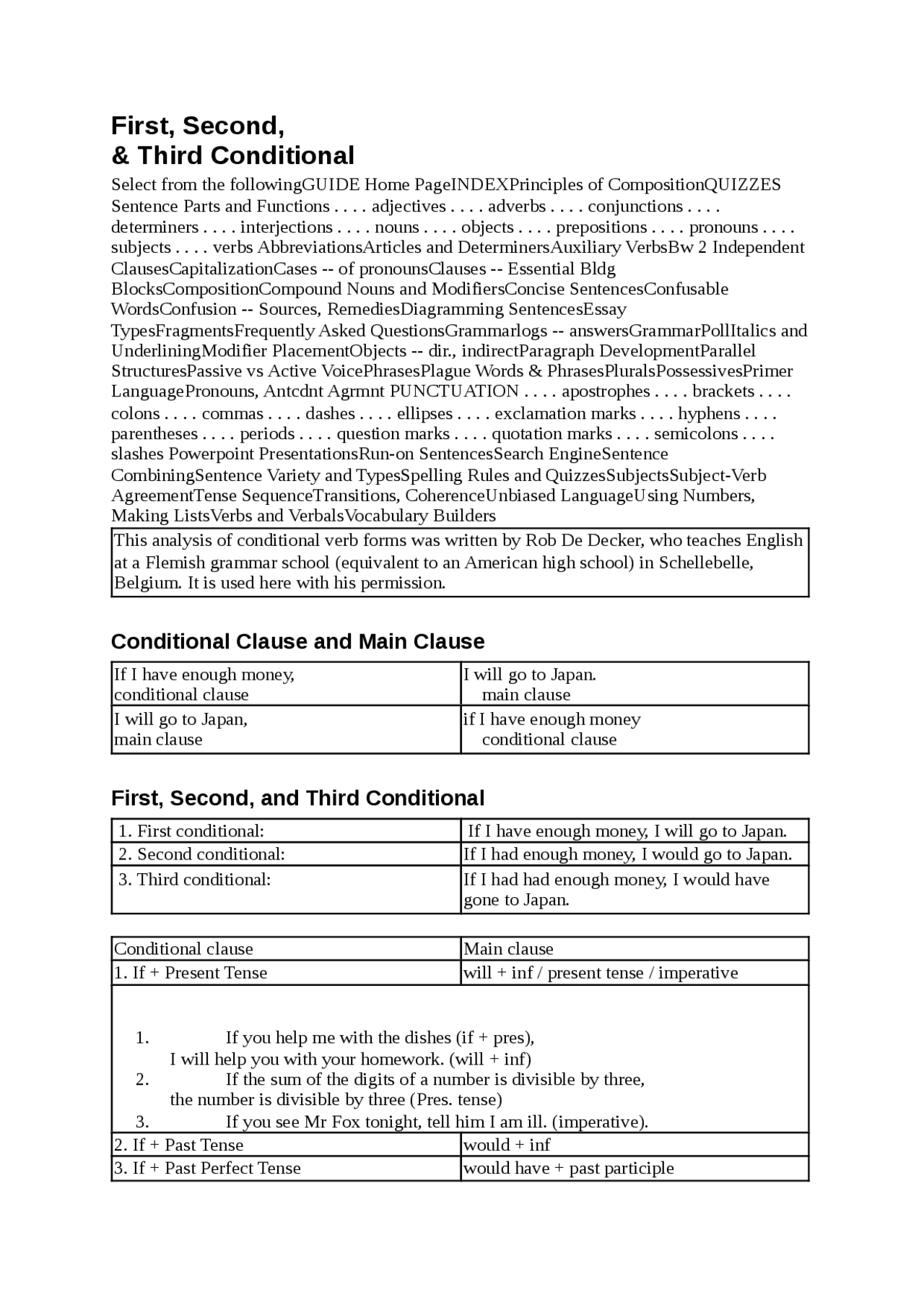 First Second And Third Conditional Docsity