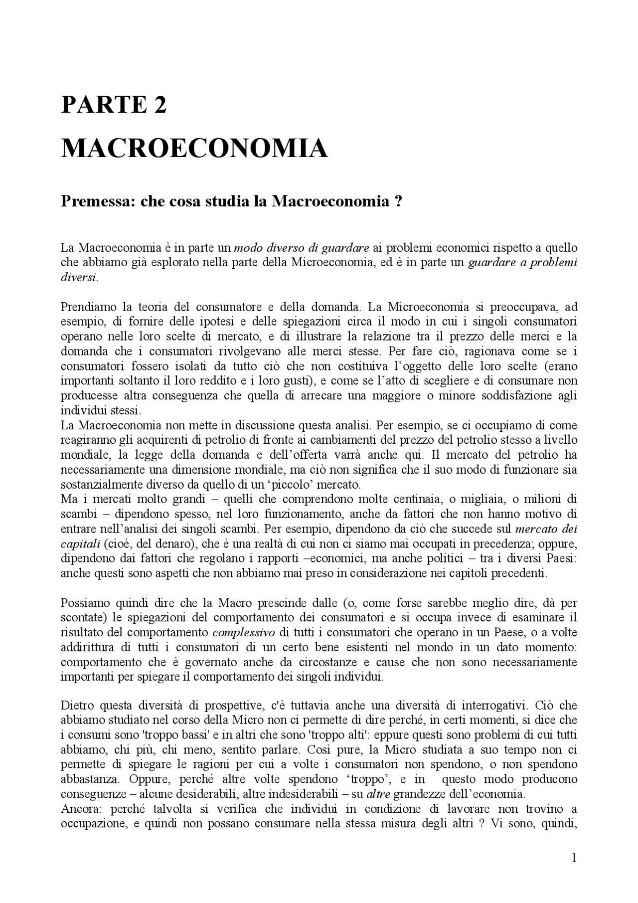 Appunti Macroeconomia Nuti Unibo Docsity