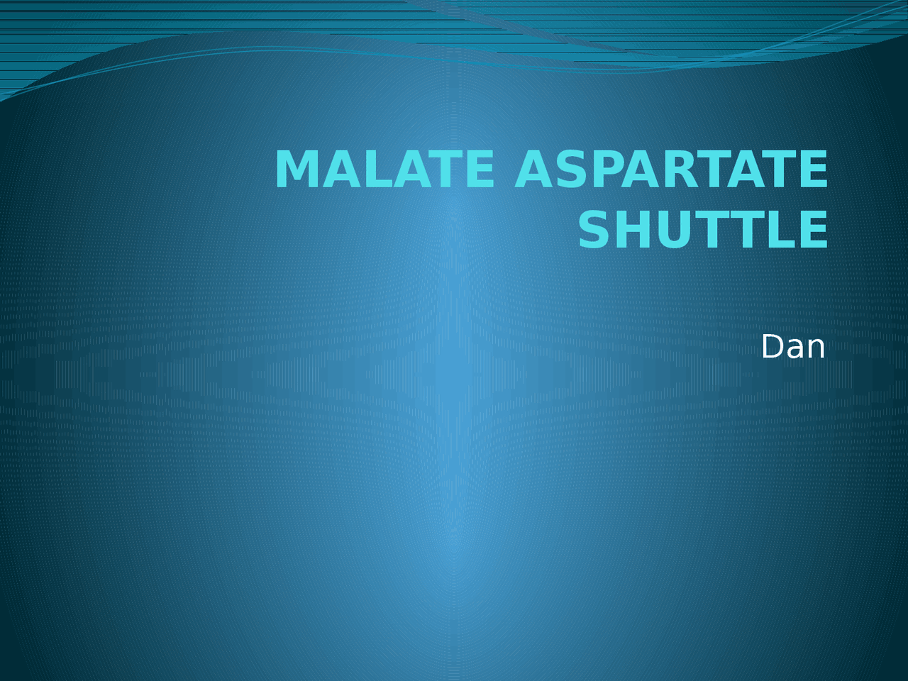 Malate aspartate shuttle - Docsity
