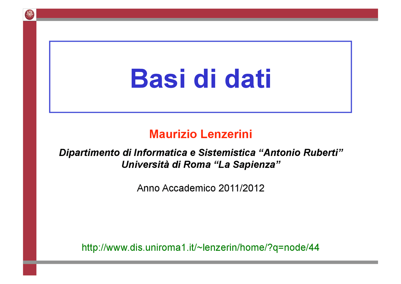 Progettazione Concettuale Docsity