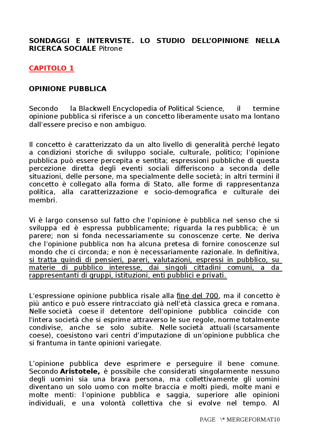 Sondaggi E Interviste Pitrone Docsity
