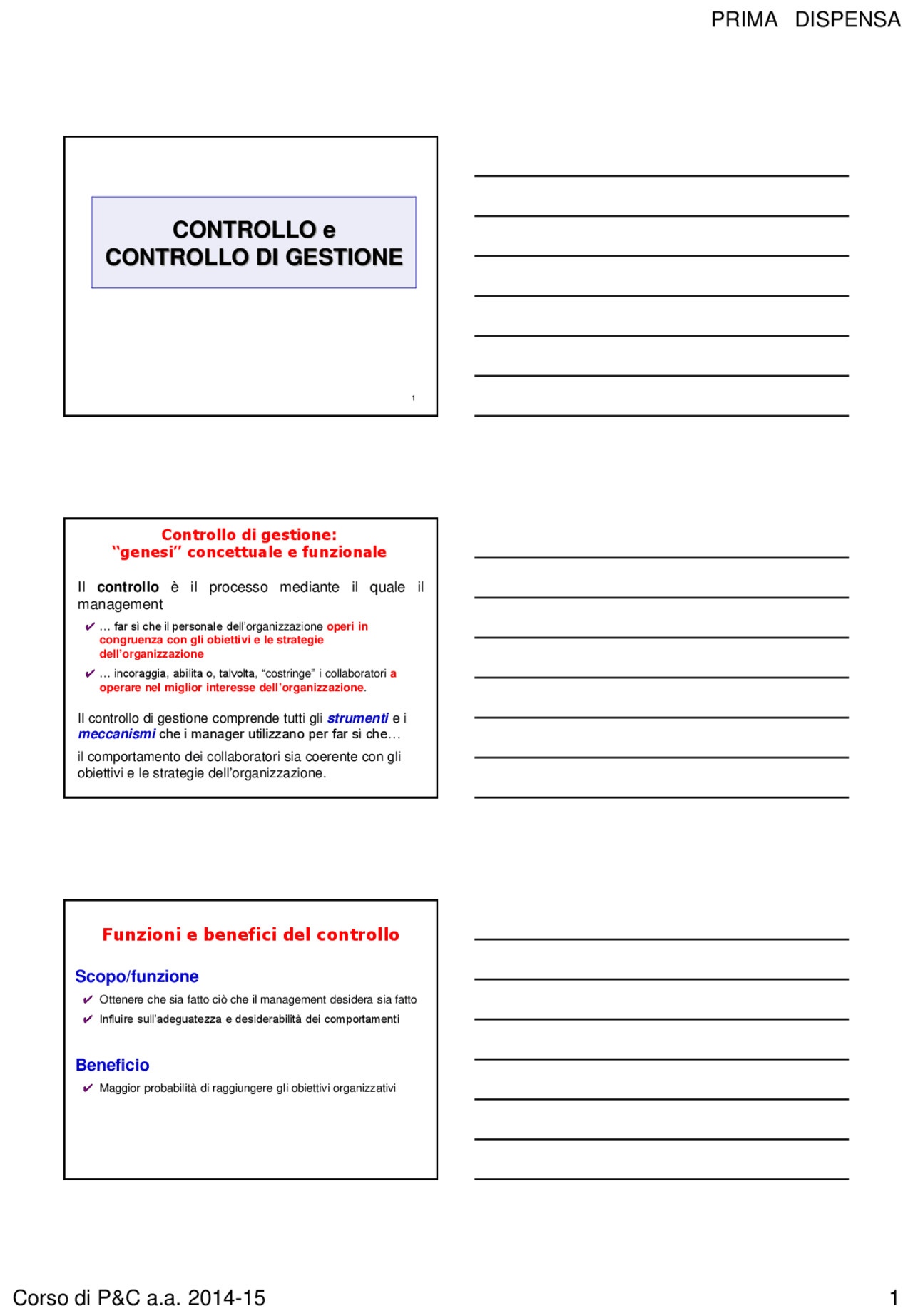 Controllo E Controllo Di Gestione Docsity
