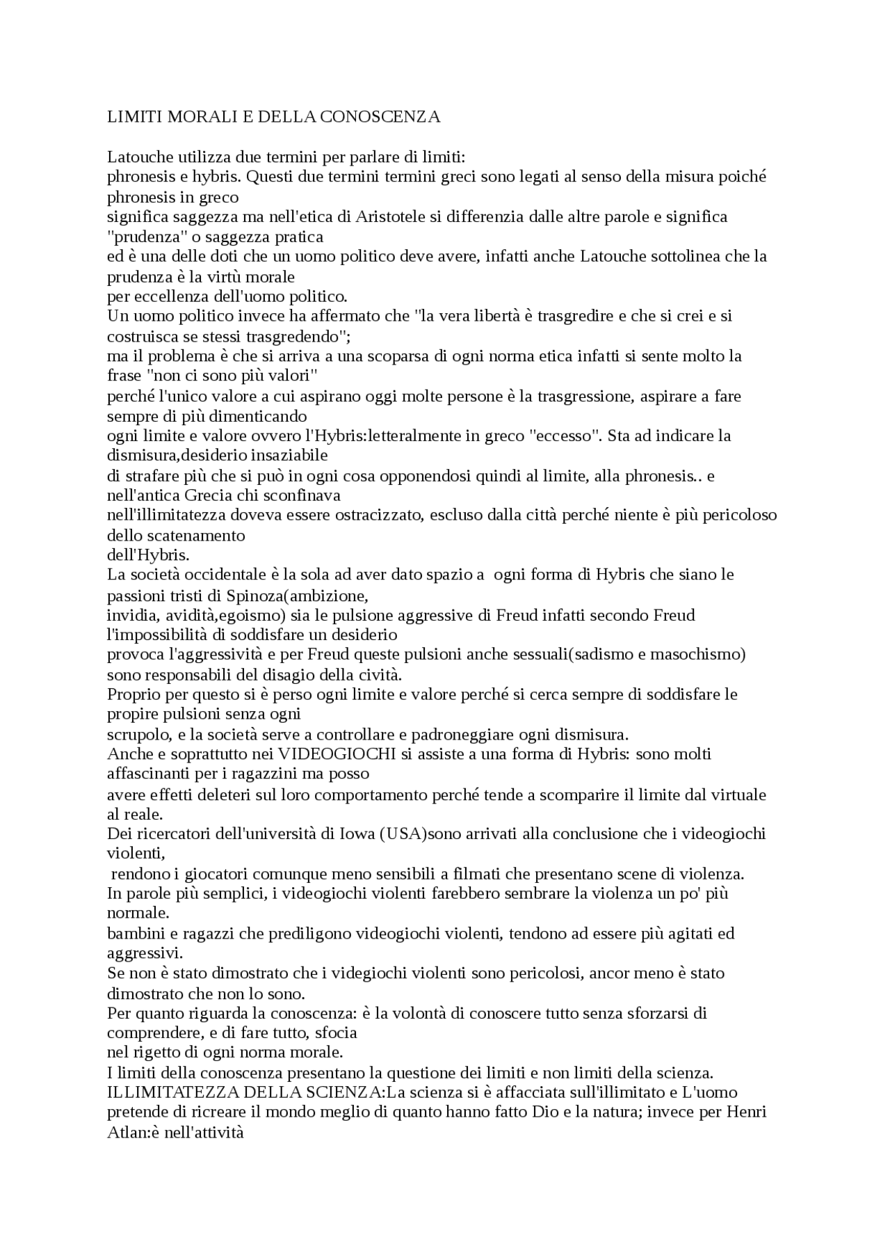 Discorso Mappa Docsity