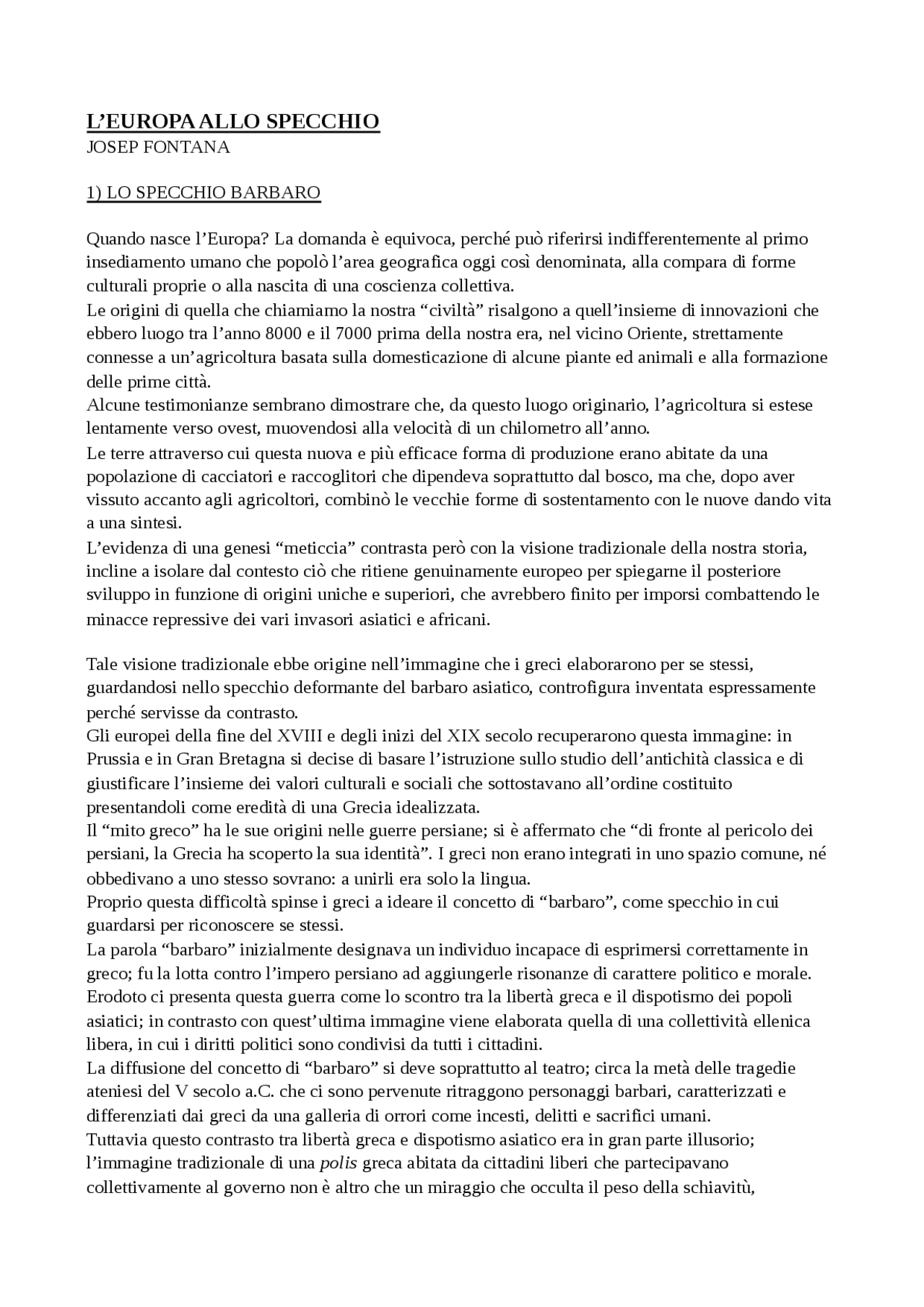 Leuropa Allo Specchio Docsity