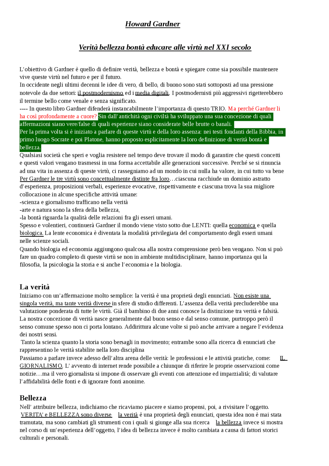 Howard Gardner Docsity