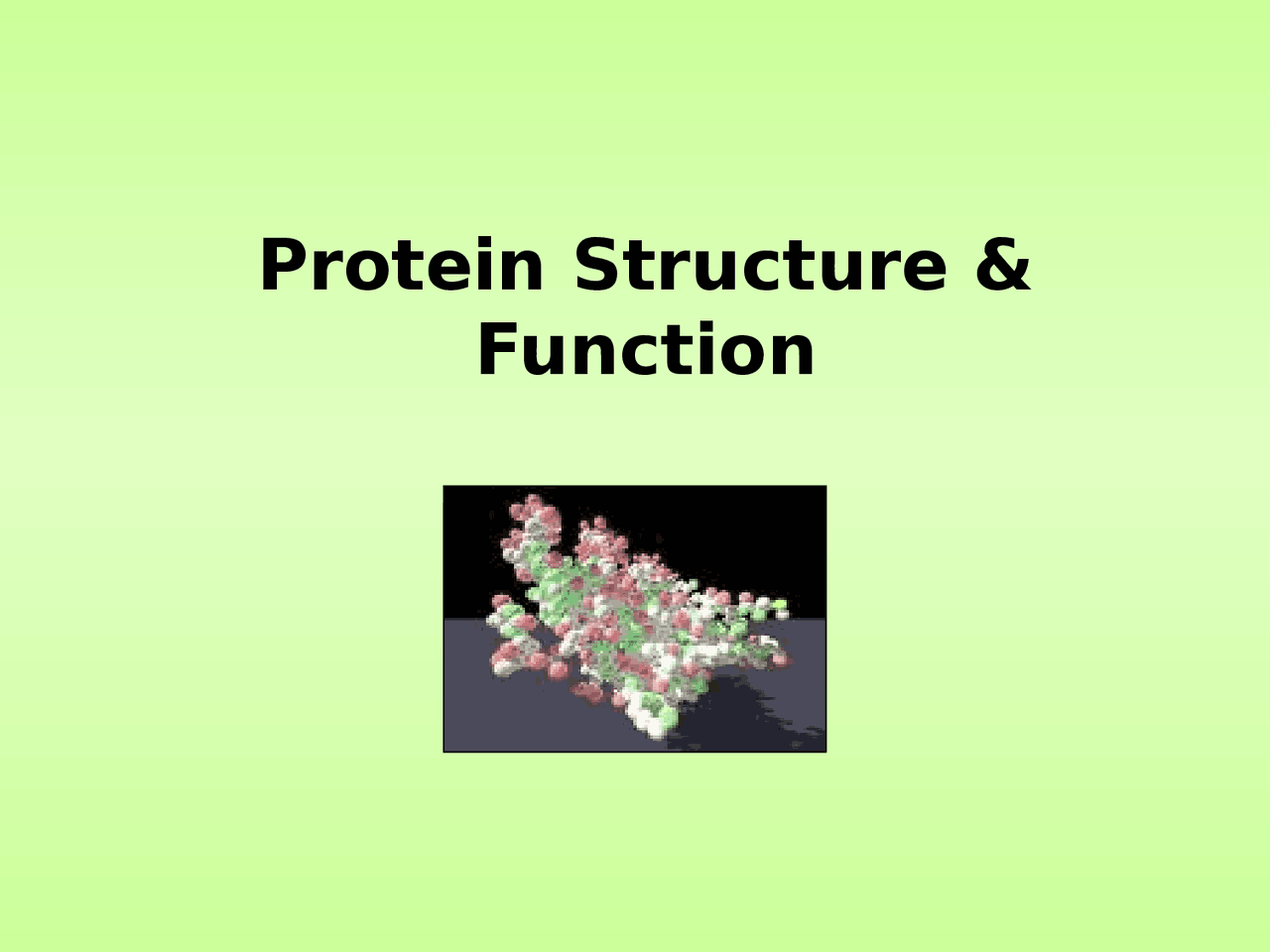 Protein Structure And Function Lecture Slides Chem 564 Docsity