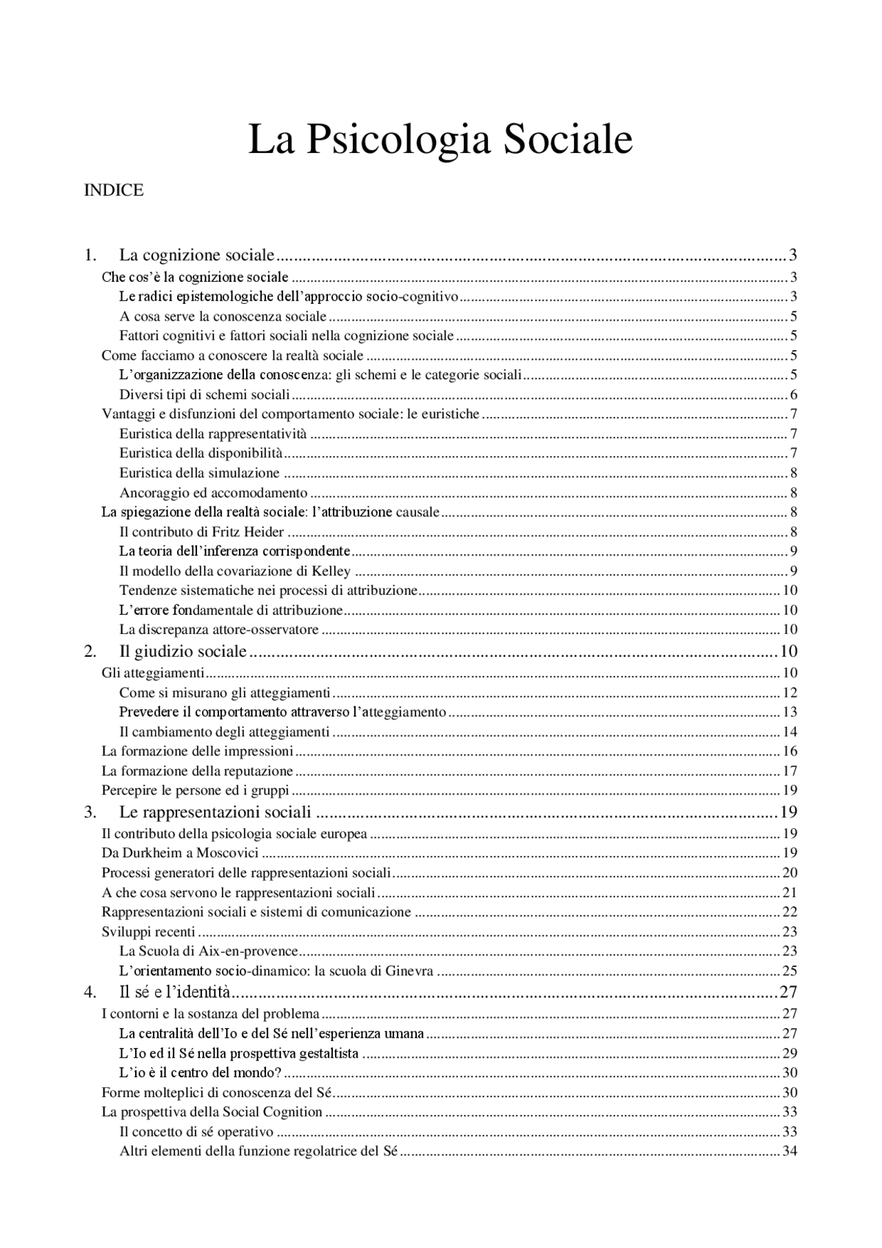 Riassunto Palmonari Cavazza Rubini Psicologia Sociale Docsity