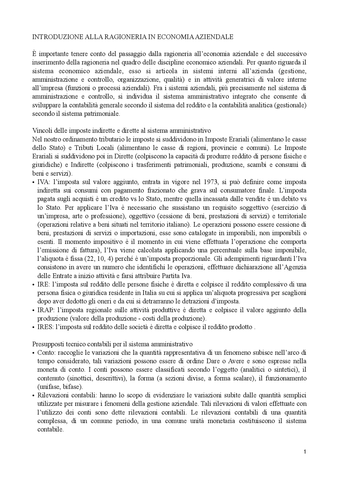 Contabilità Generale Docsity