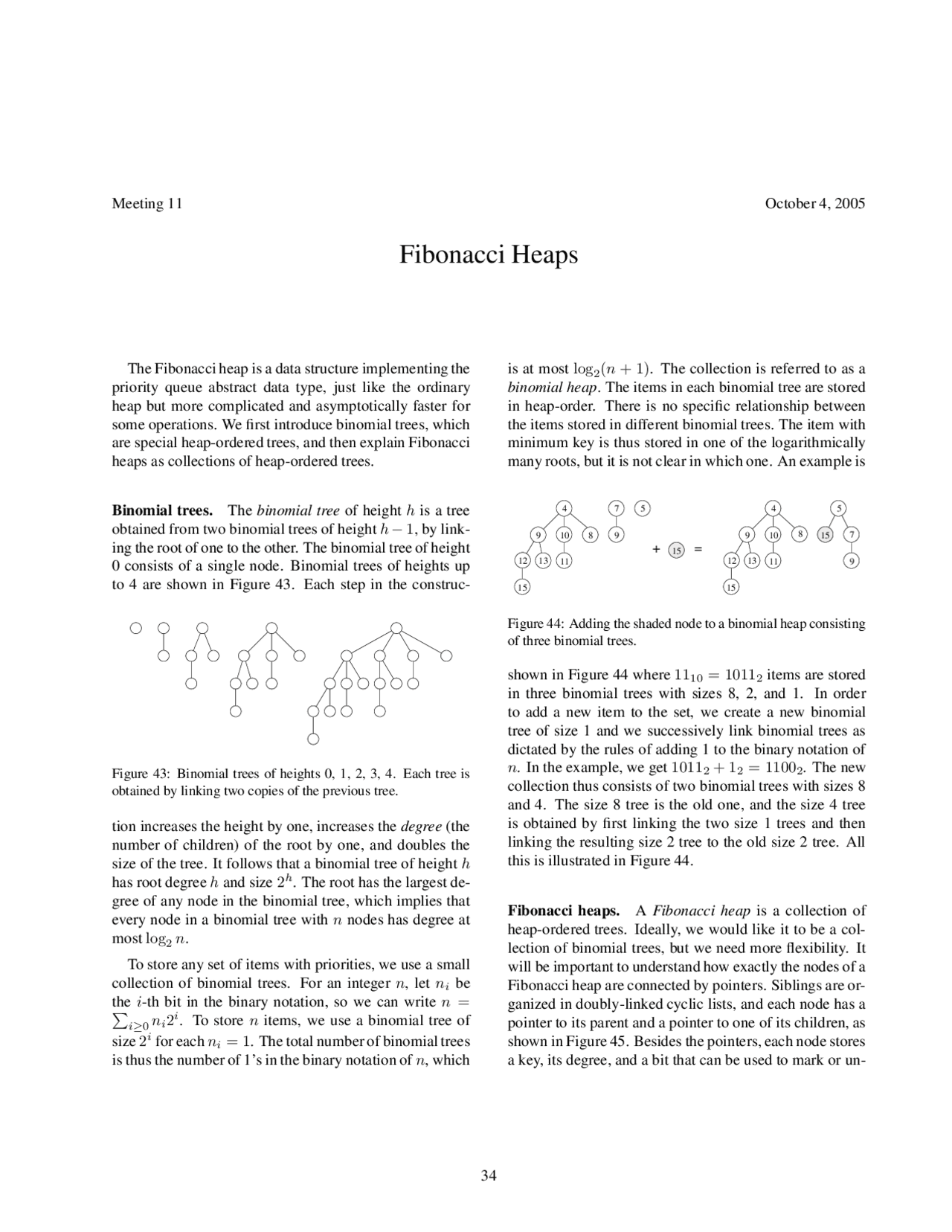 Fibonacci heap - Docsity