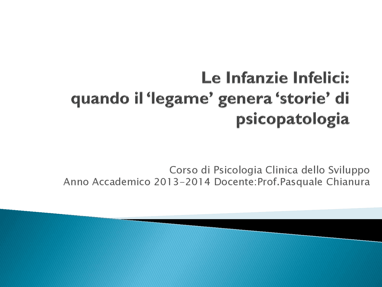 Le Infanzie Infelici Docsity