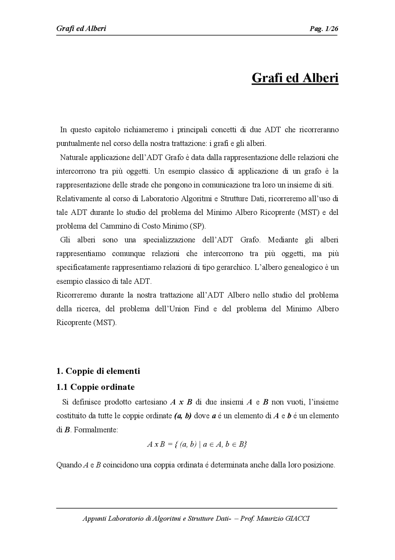 Algoritmi E Strutture Dati Docsity