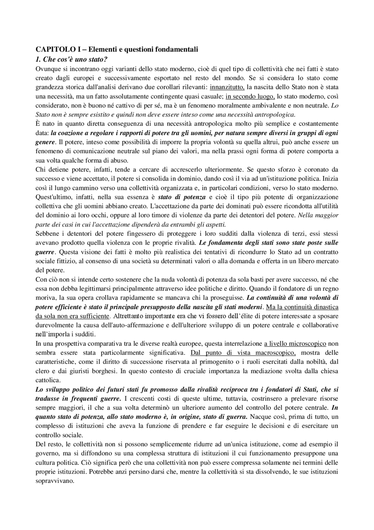 Storia Dello Stato Moderno Docsity