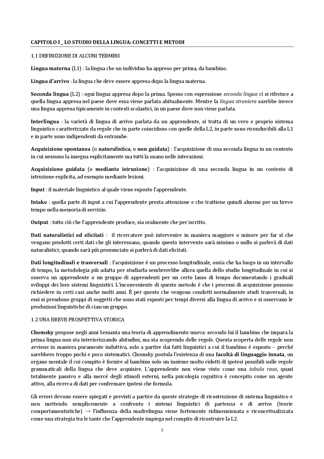 Riassunti La Seconda Lingua G Pallotti Sintesi Del Corso Di