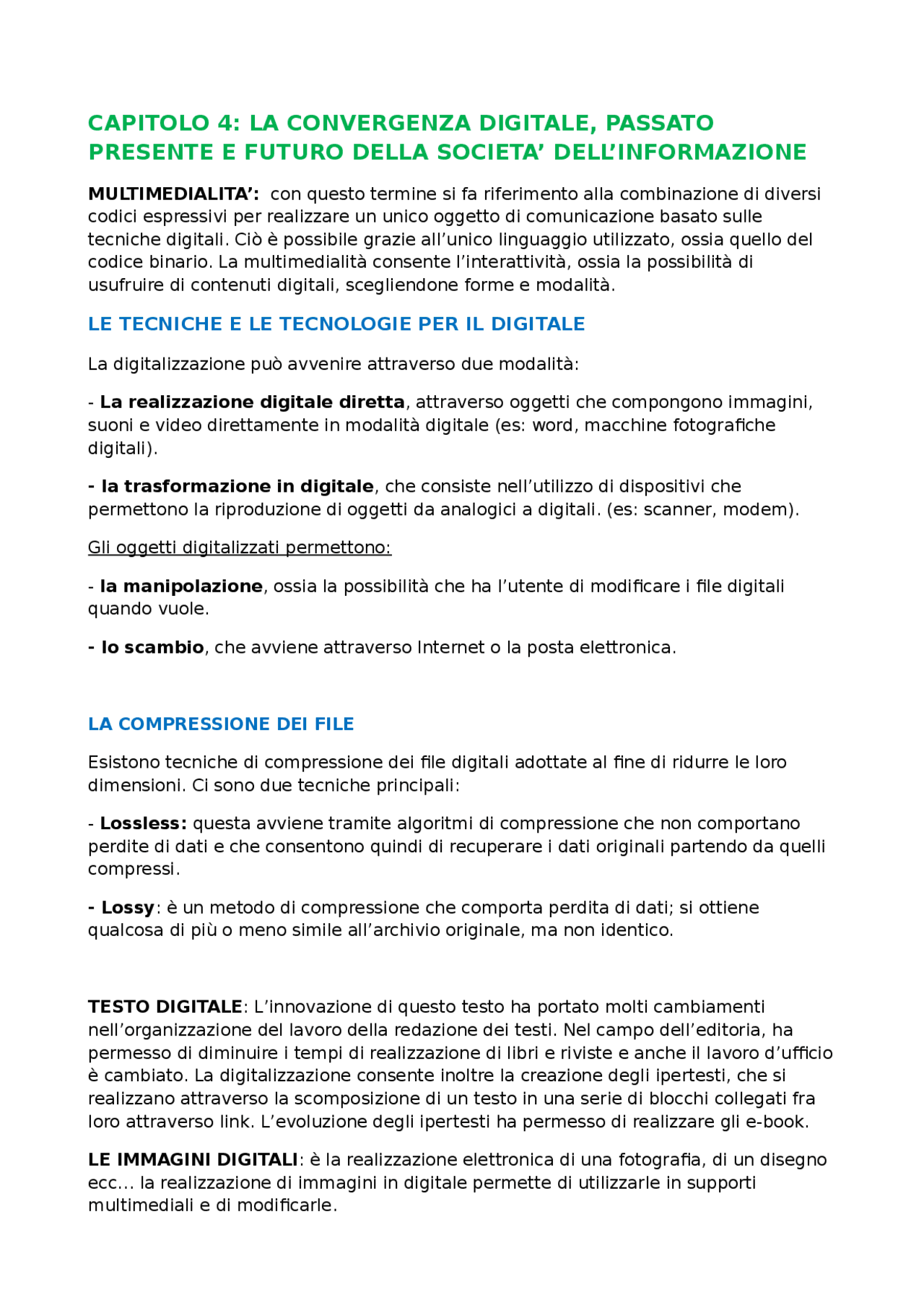 Ict E Società Dellinformazione Docsity