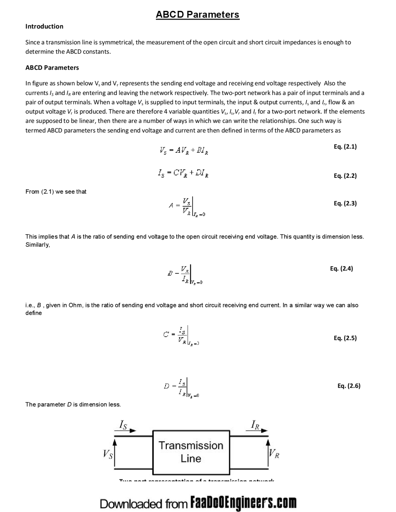 2.abcd parameters - Docsity