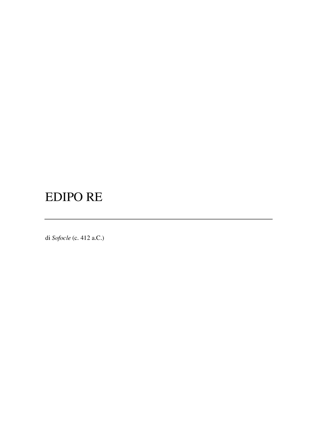 Edipo Re Docsity
