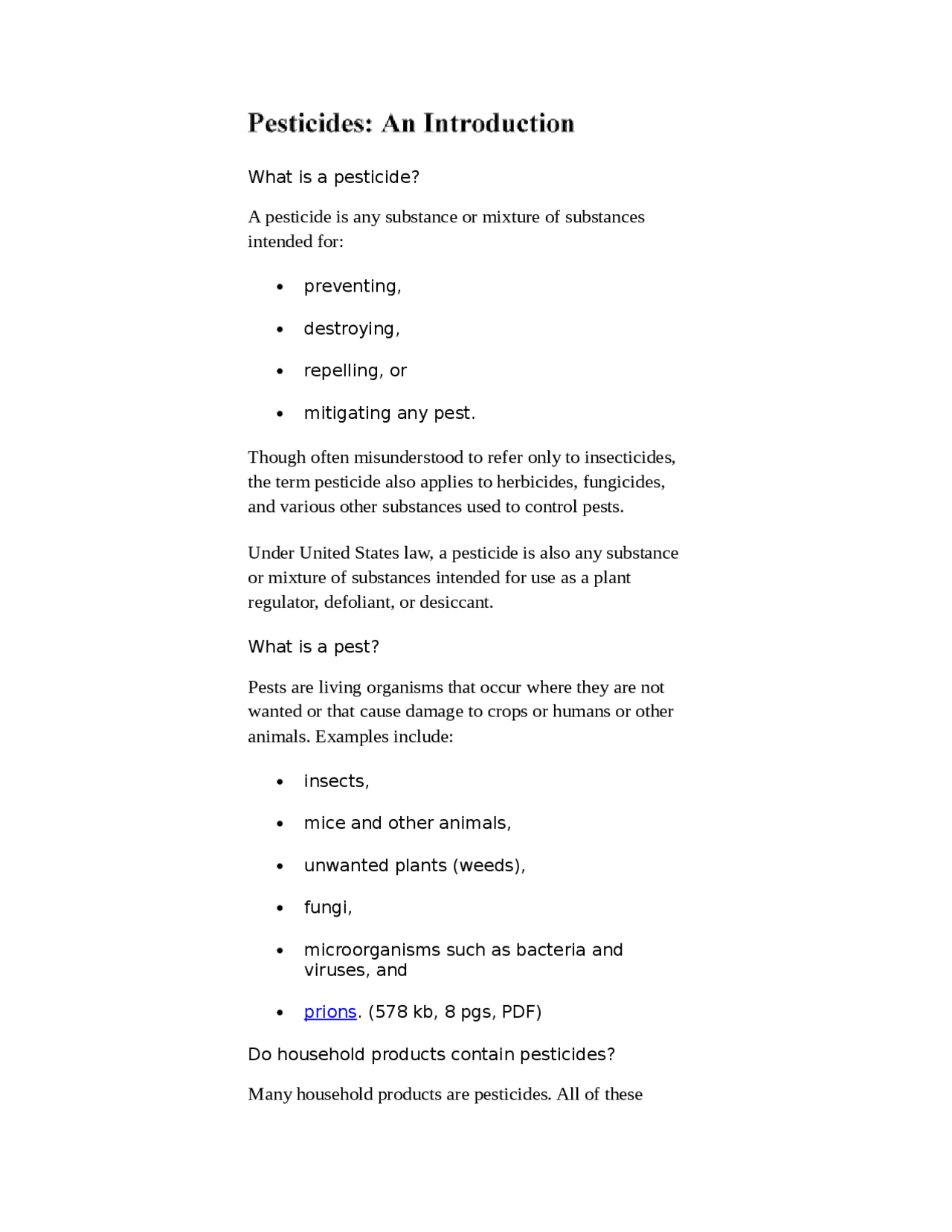 Pesticides Docsity