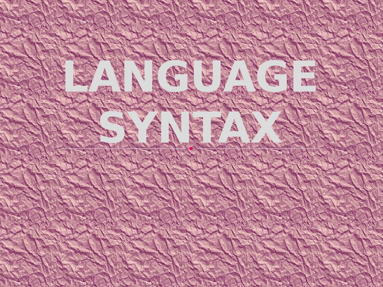 Language Syntax Summaries English Language Docsity