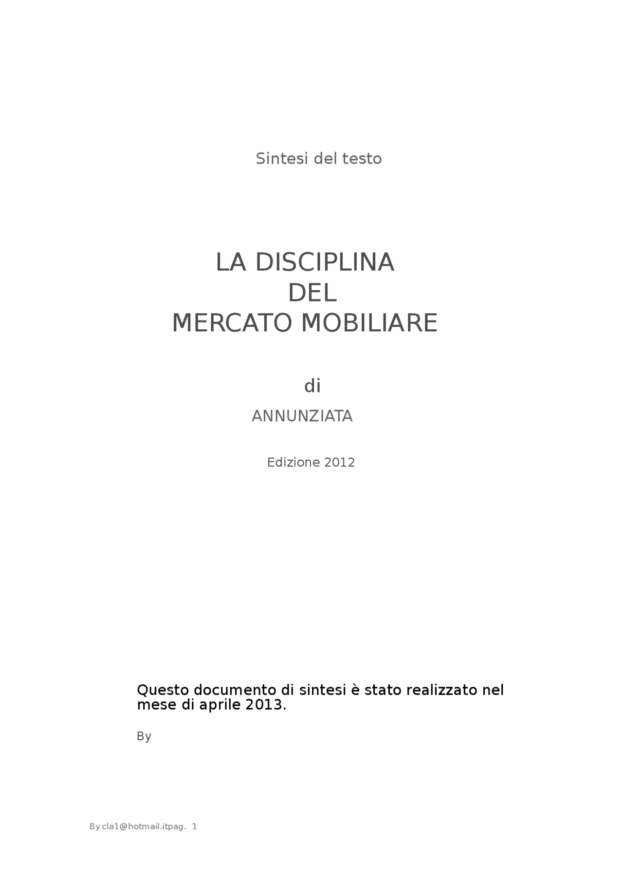 Mercato Mobiliare Docsity