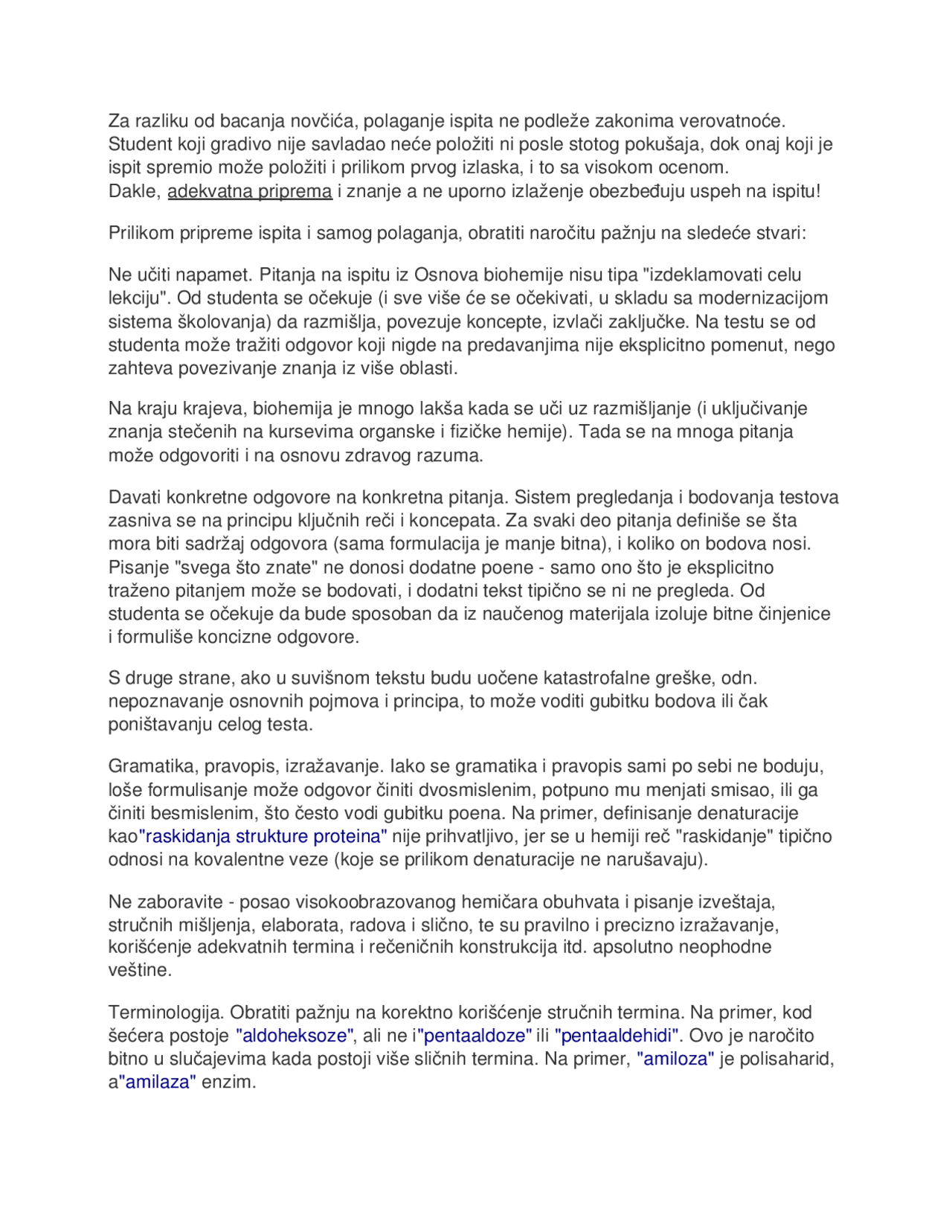 Biohemija Kako Dobro Znati Skripte Predlog Biohemija Docsity