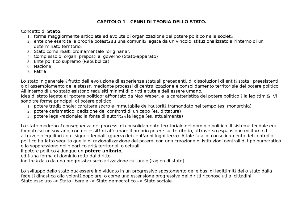 Manuale Breve Diritto Costituzionale Luca Mezzetti Docsity