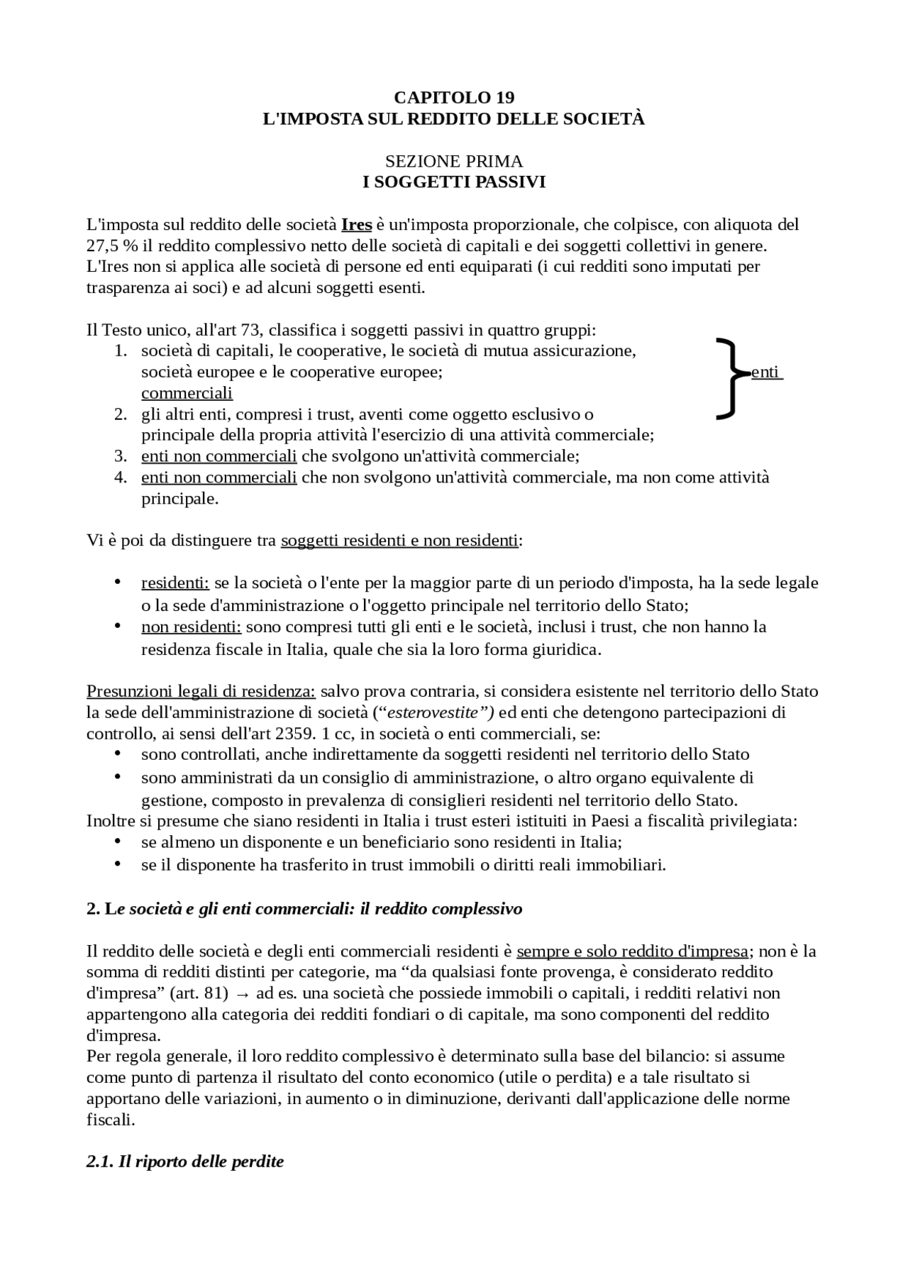 Schemi Di Diritto Tributario Appunti Di Diritto Tributario Docsity
