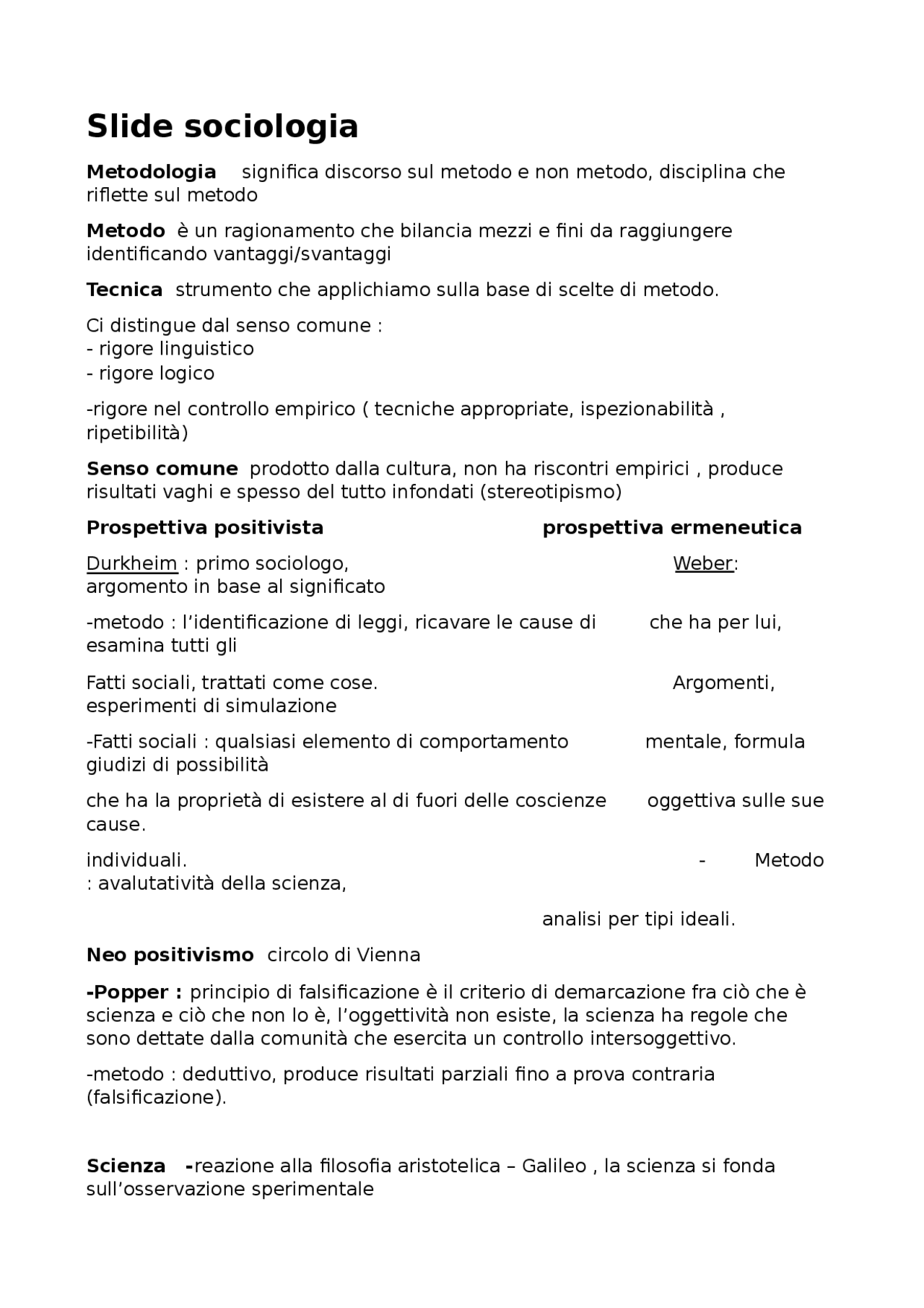 Schemi Riassuntivi Slide Prof Ceravolo Docsity
