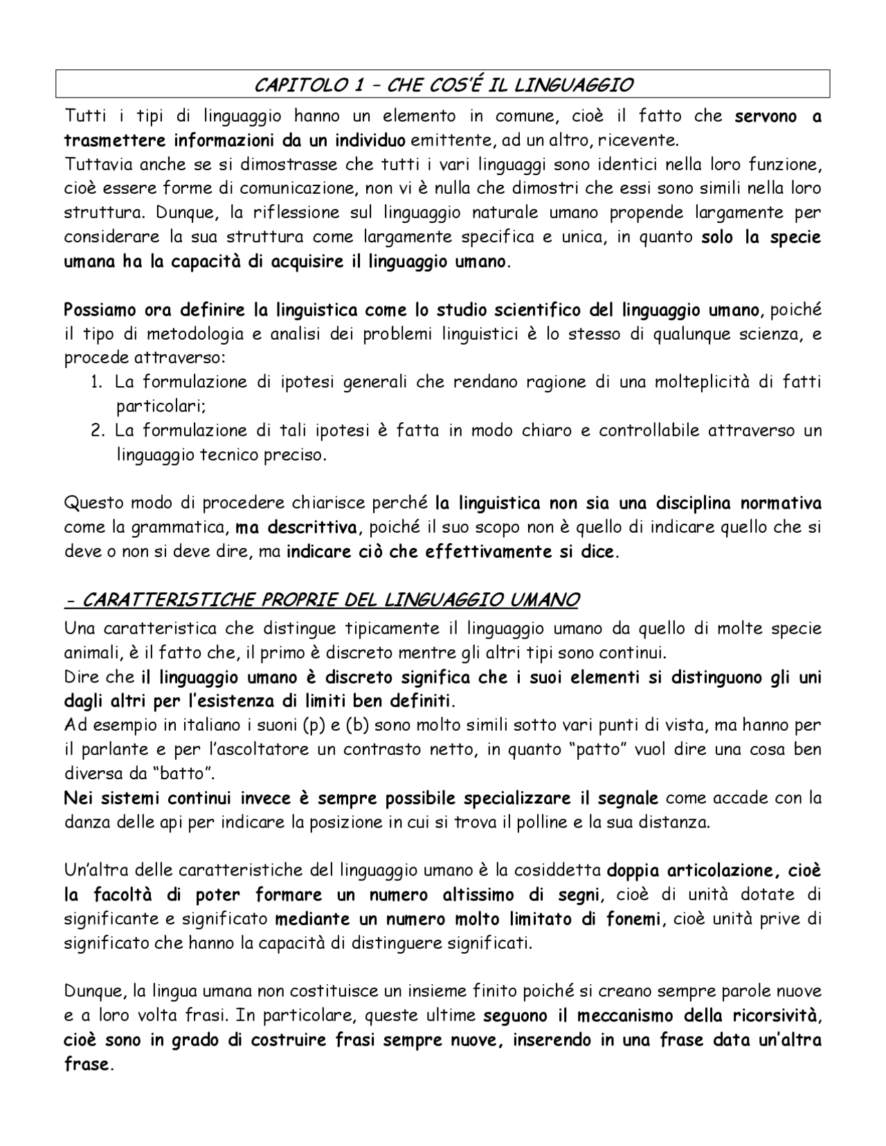 Graffi Scalise Le Lingue E Il Linguaggio Docsity