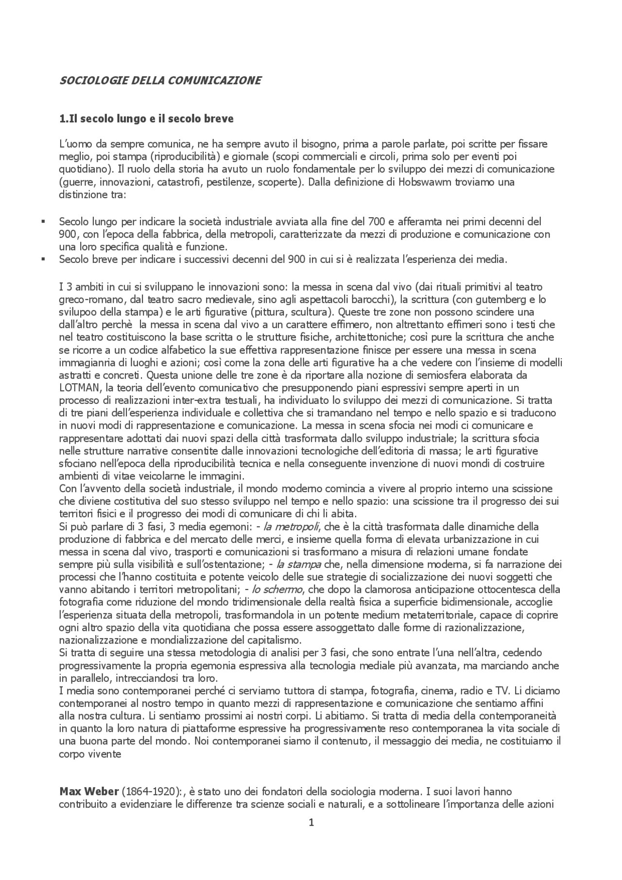 Sociologie Della Comunicazione Docsity